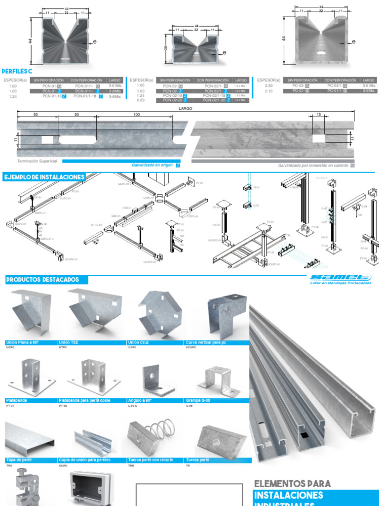 SAMET - Perfilería de Instalación | PDF