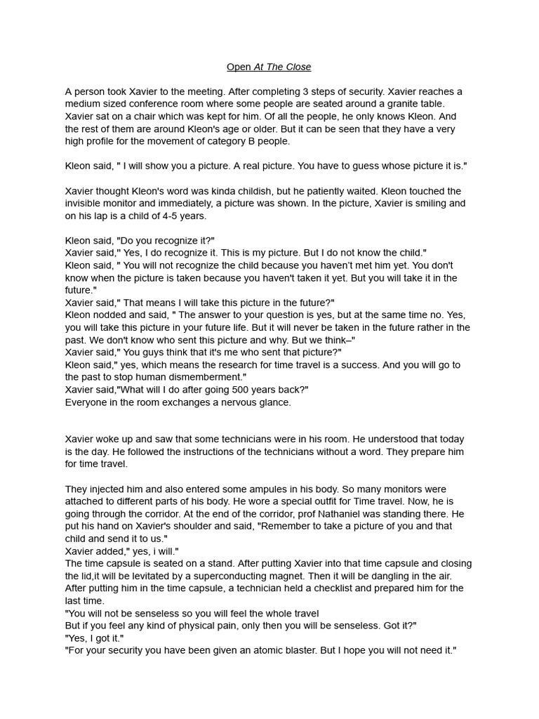 Open at The Close | PDF