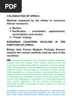 African Resistance to Colonial Rule | PDF | Unita | Angola