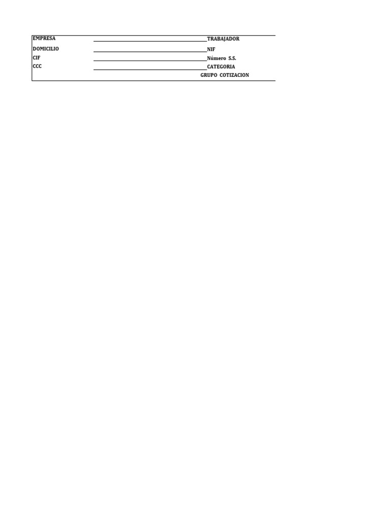 Plantilla Nómina Excel Descargar Gratis Pdf Salario Finanzas Del