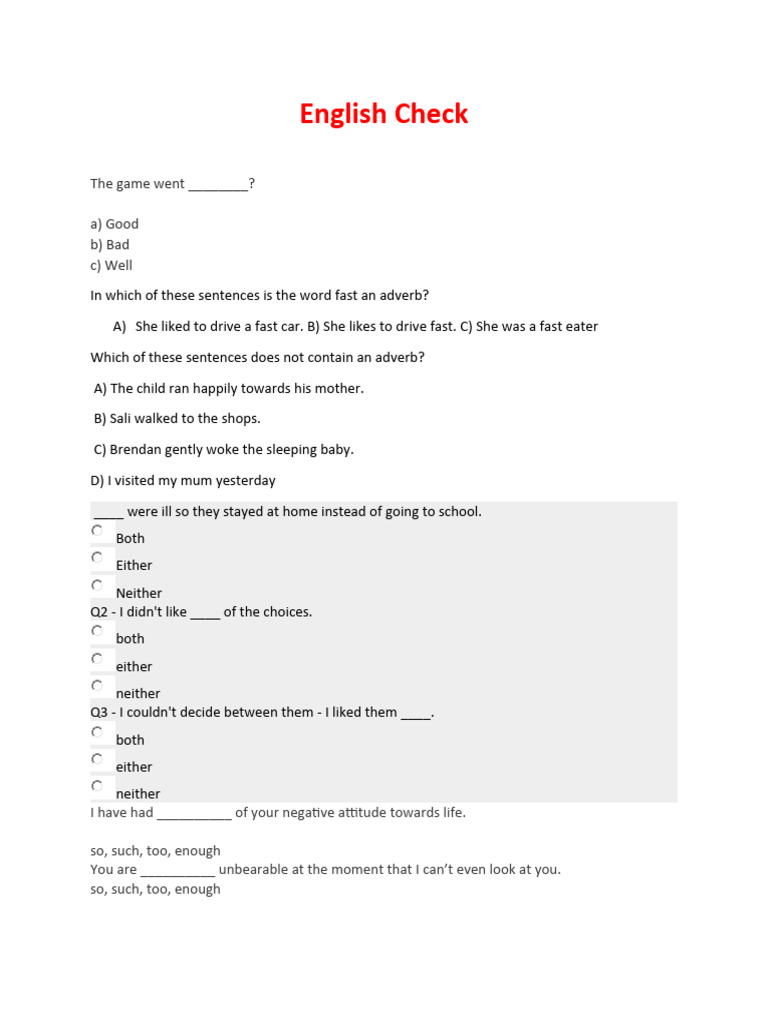 English Check | PDF