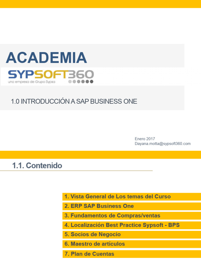 Academia Sypsoft360 1.0 | PDF | Planificación de recursos empresariales | Contabilidad