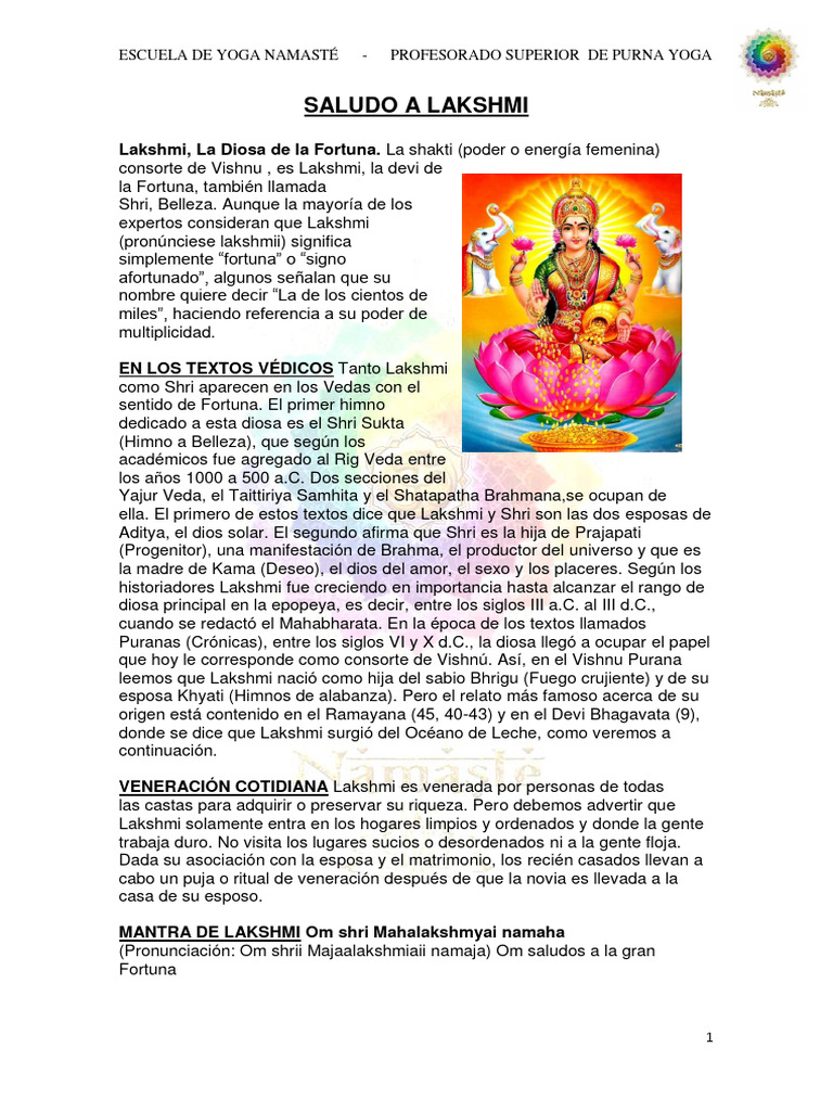 35-Saludo A Lakshmi | PDF | Vedas | Textos hindúes