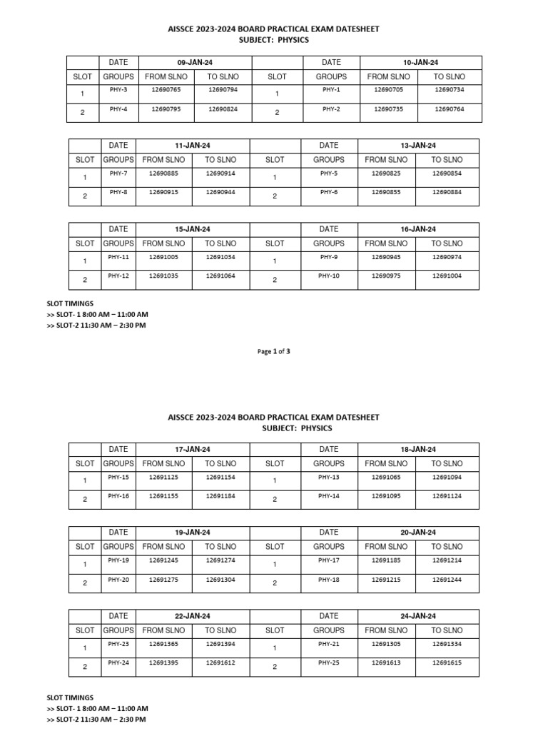 AISSCE Physics Practical Examination 2024 | PDF | Schools | Secondary Education