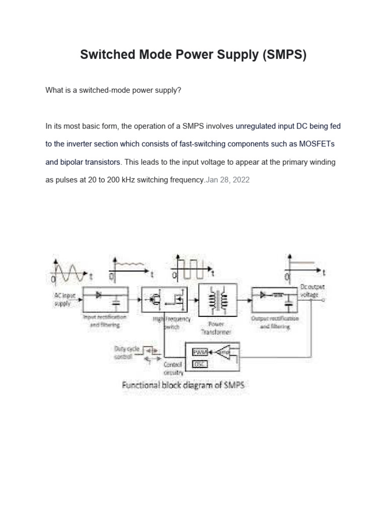 Understanding Switched Mode Power Supplies | PDF