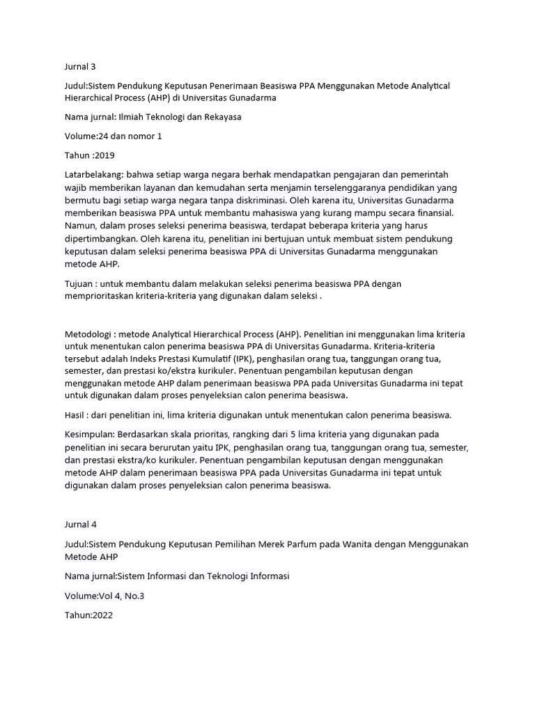 Review Jurnal Ku (SPK) | PDF