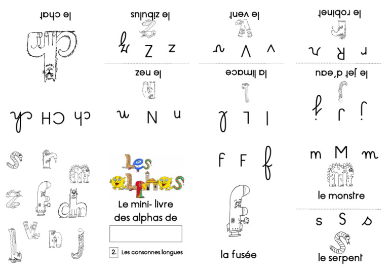 Mini Livre Alphas Consonnes Longues | PDF