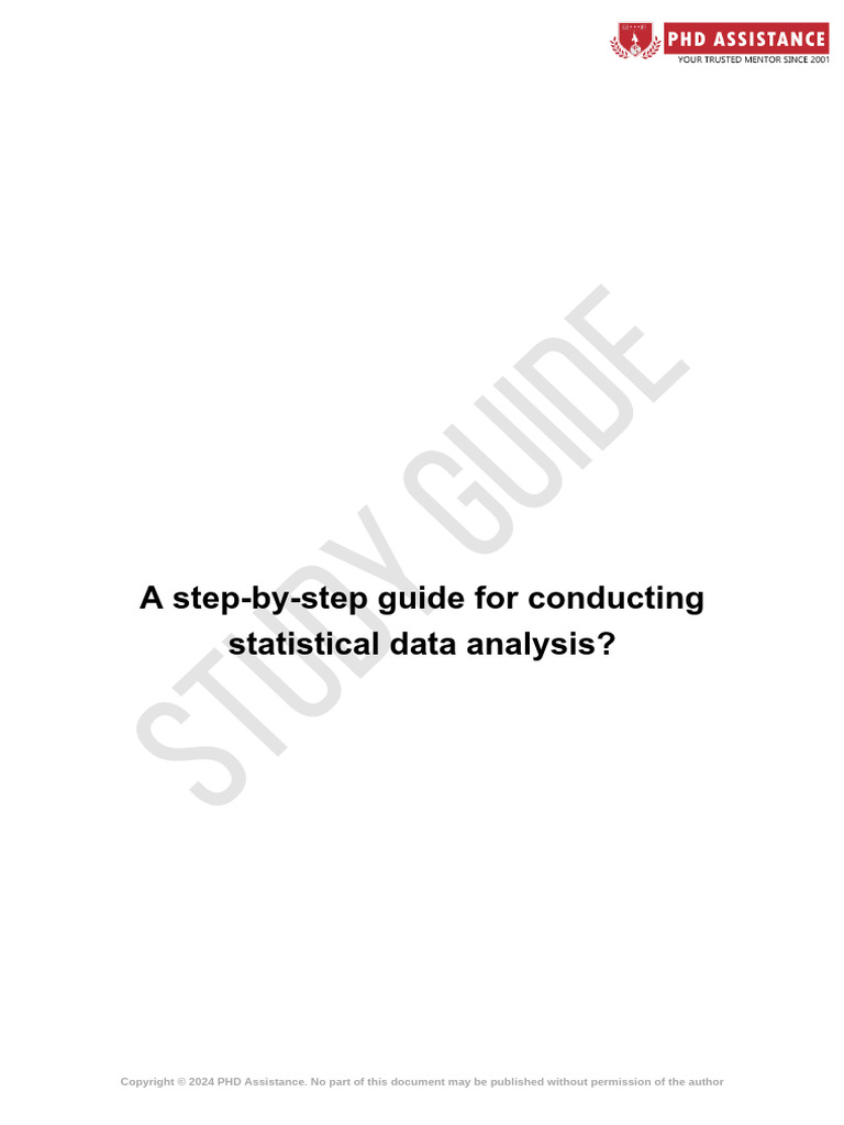 A Step-By-step Guide For Conducting Statistical Data Analysis | PDF ... A Step-By-step Guide For Conducting Statistical Data Analysis | PDF ...