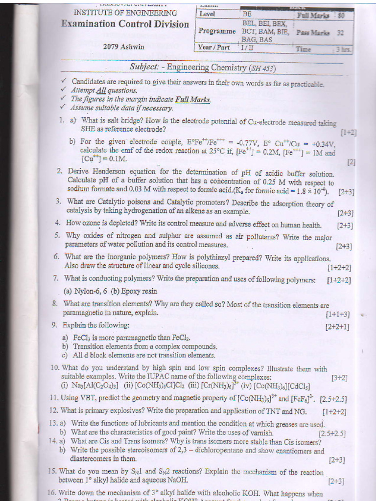 Chemistry PYQs | PDF