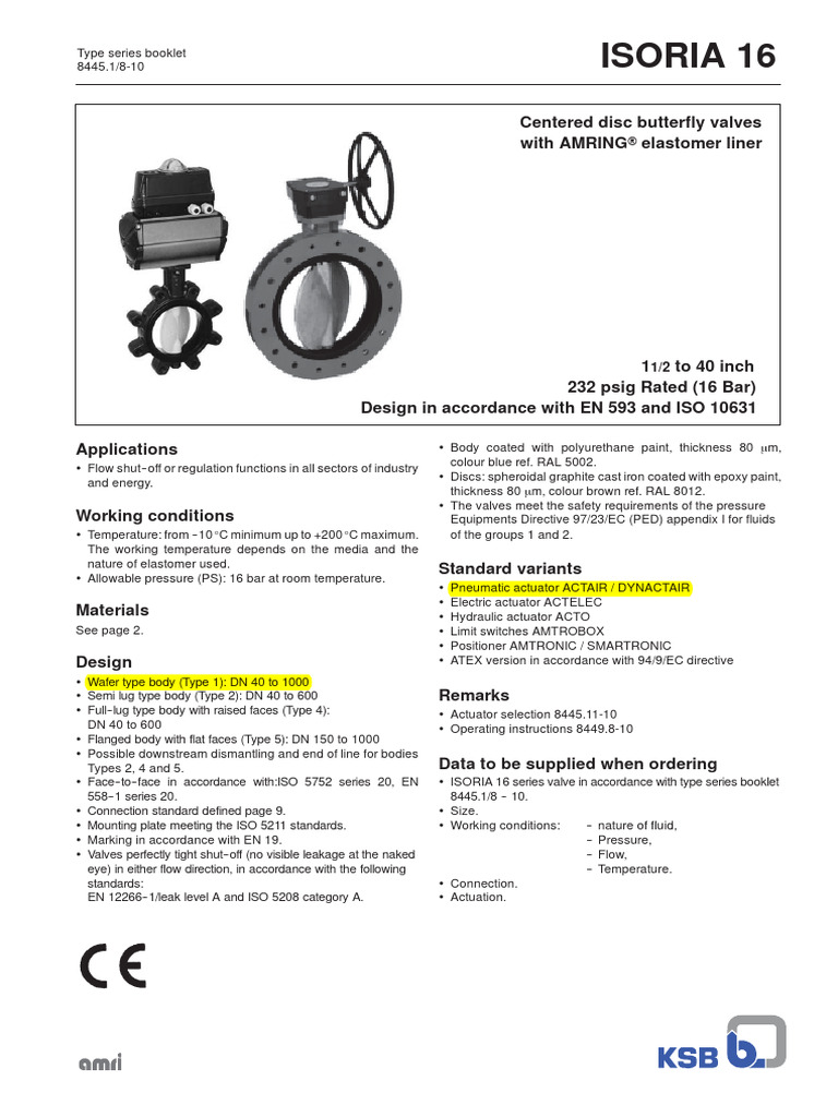 Butterfly Valve AMRI | PDF | Valve | Screw