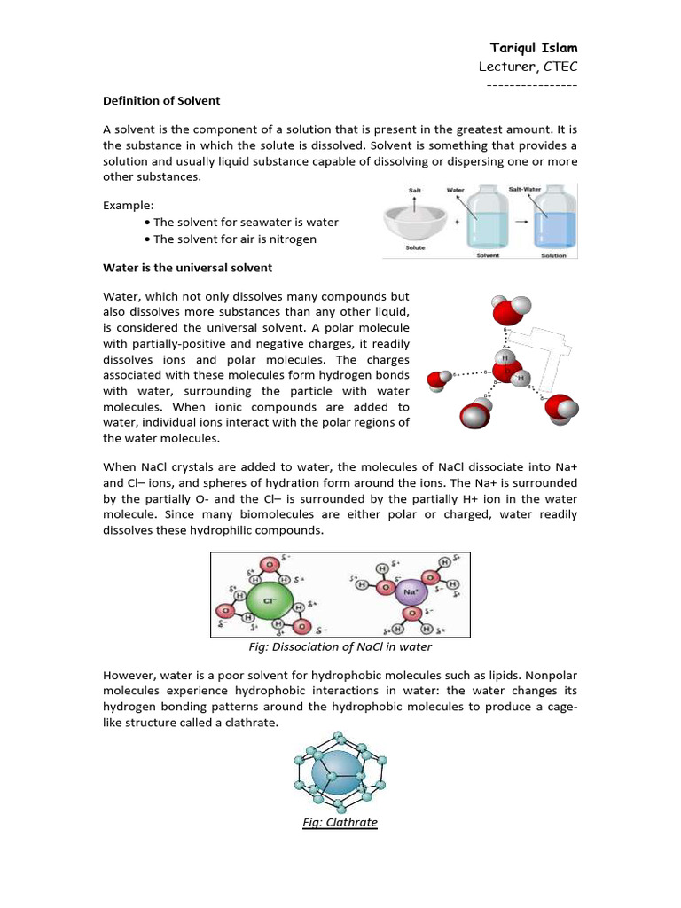 L4 Solvent Scouring | PDF | Solvation | Water
