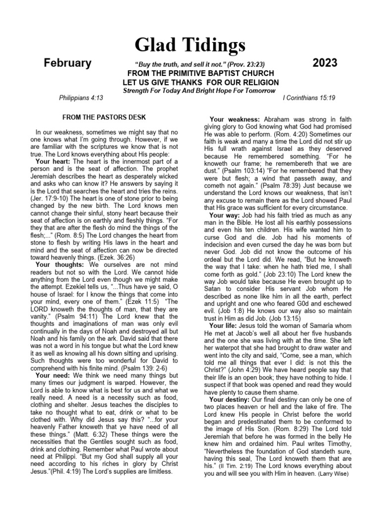 Glad Tidings 2022 02 | PDF