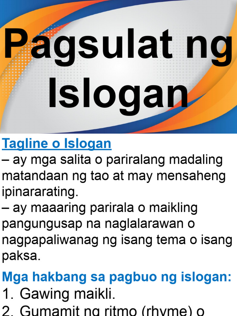 Patalastas at Islogan | PDF
