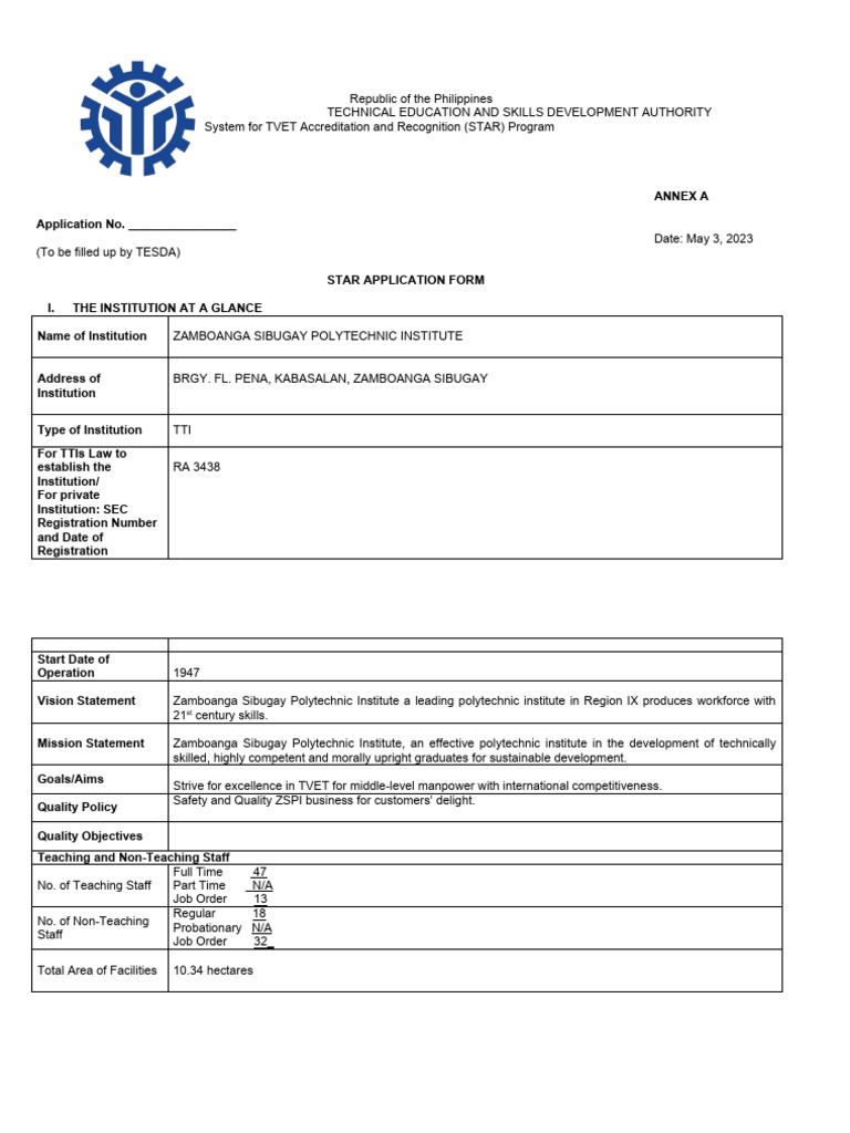 Application Form Final - SMAW NC II | PDF | Vocational Education ...