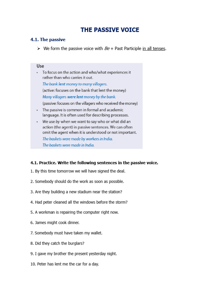 Explanation Passive Voice | PDF | Language Families | Semantic Units