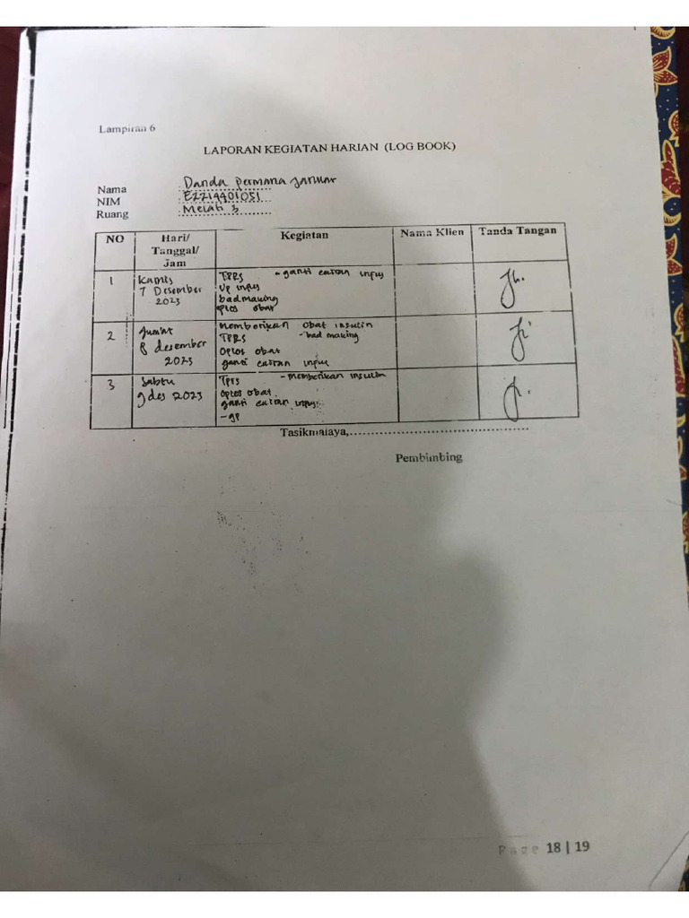 Log Book Melati 3 | PDF