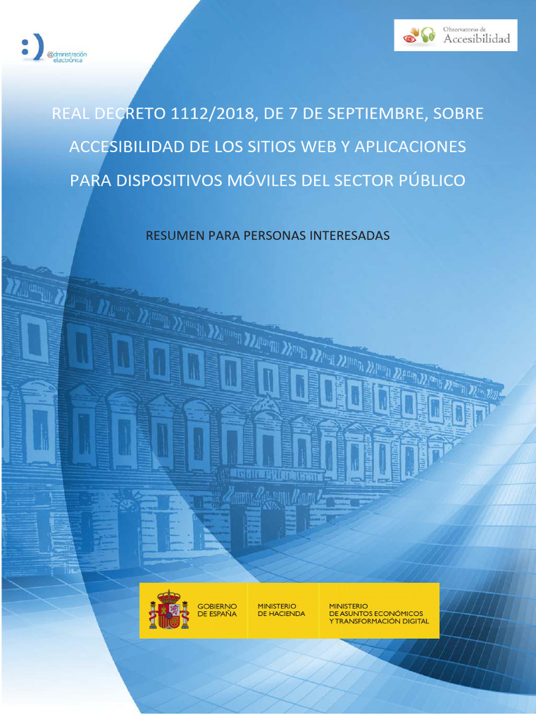Resumen RD 1112-2018 Personas Interesadas-Acc | PDF | Sitios web | Informática