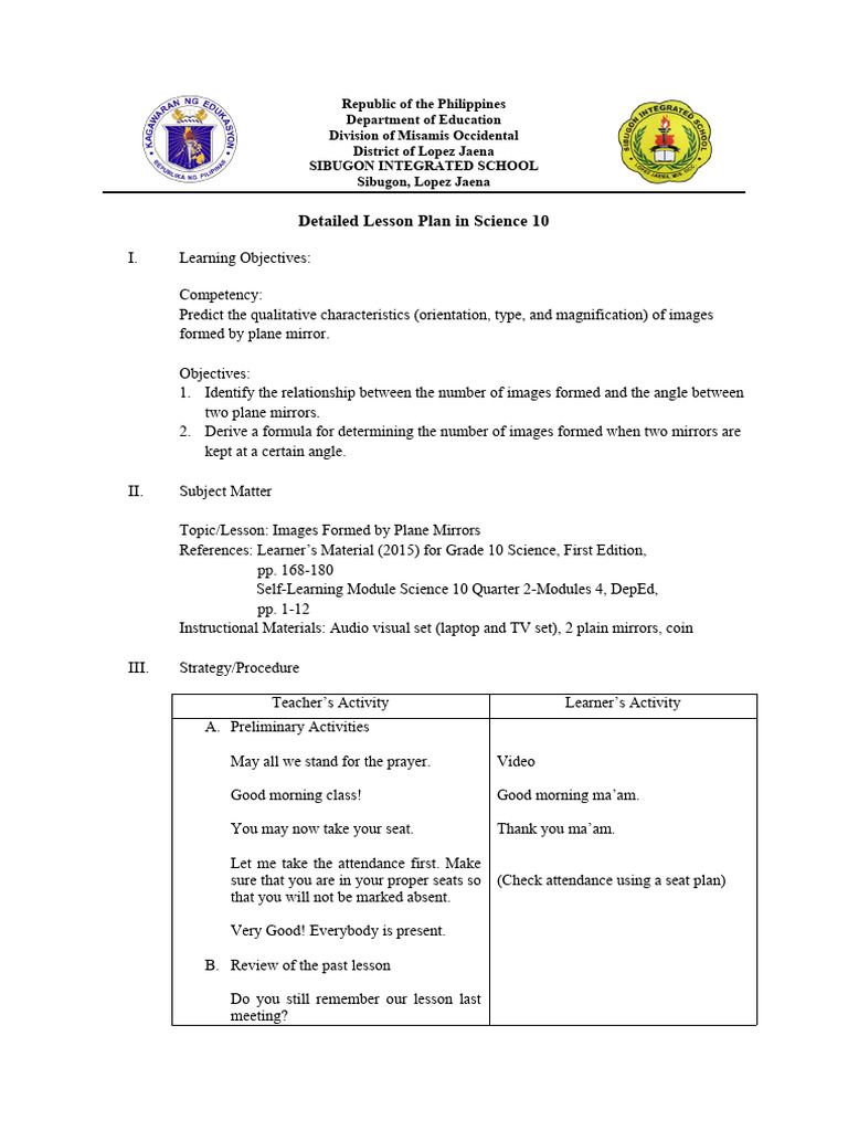 Detailed Lesson Plan in Science 10 For Demo TeachingFINAL | PDF ...