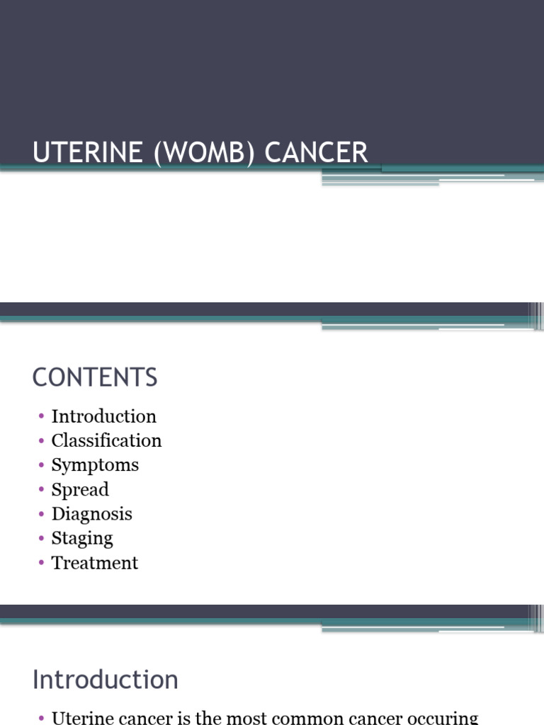 Uterine (Womb) Cancer | PDF | Uterus | Cancer