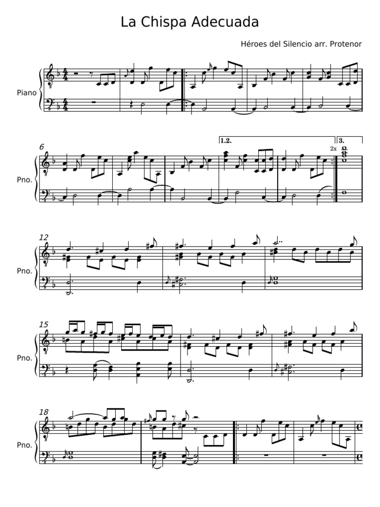 La Chispa Adecuada - Hroes Del Silencio | PDF