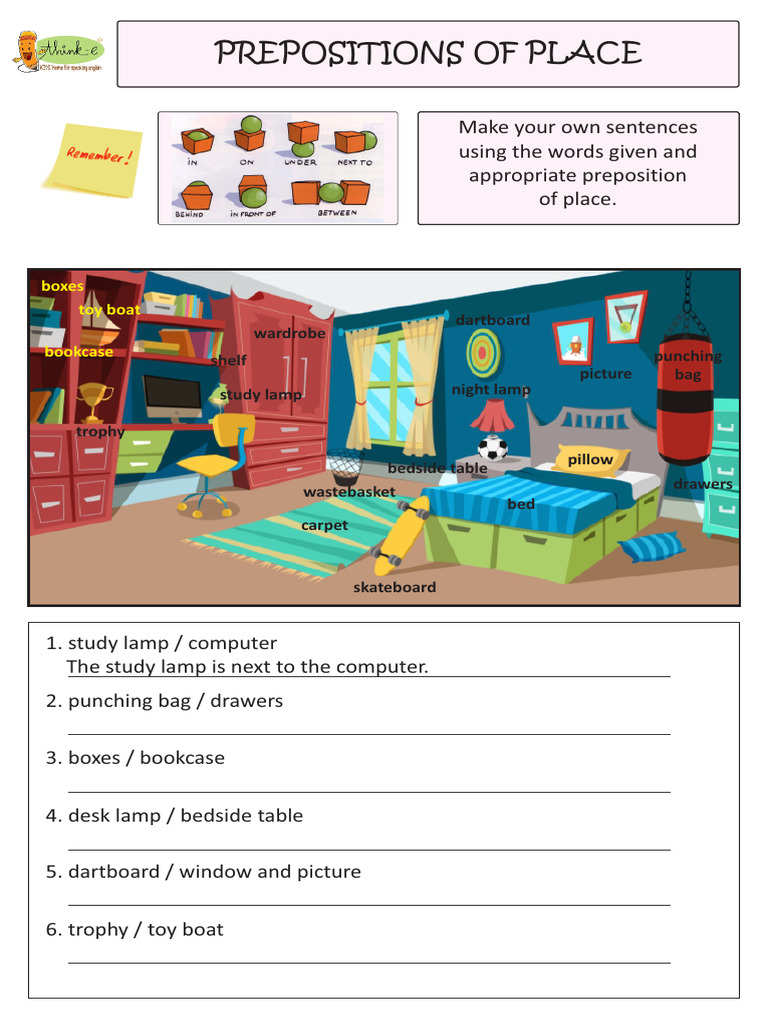 Worksheet 19 - Preposition of Place | PDF