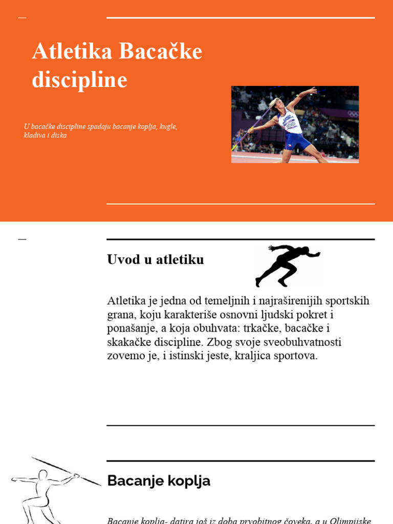 Atletika Bacačke Discipline | PDF