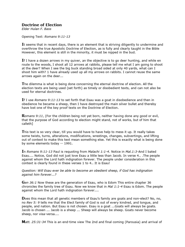 Doctrine of Election | PDF