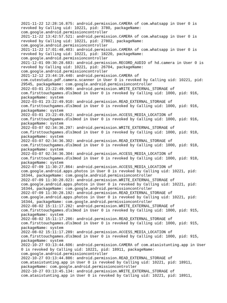 Perm Debug Info | PDF