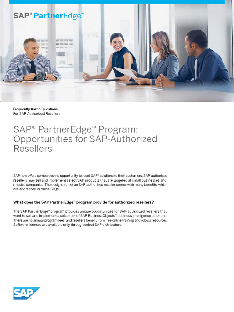 SAP PartnerEdge Program - Opportunities For SAP-Authorized Resellers ...