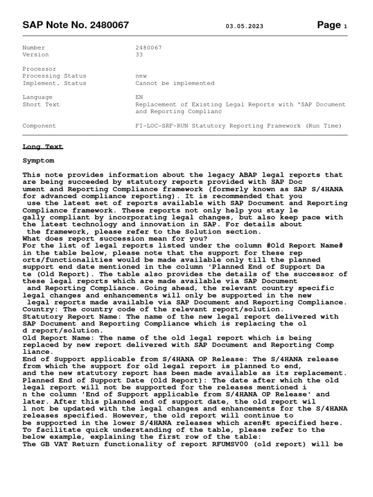 Manual Instructions For SAP Note 2448924 | PDF | Value Added Tax | Taxes