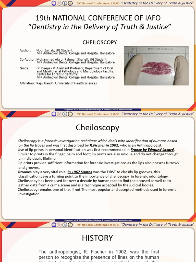 Cheiloscopy: Forensic Lip Print Analysis | PDF | Forensic Science | Science