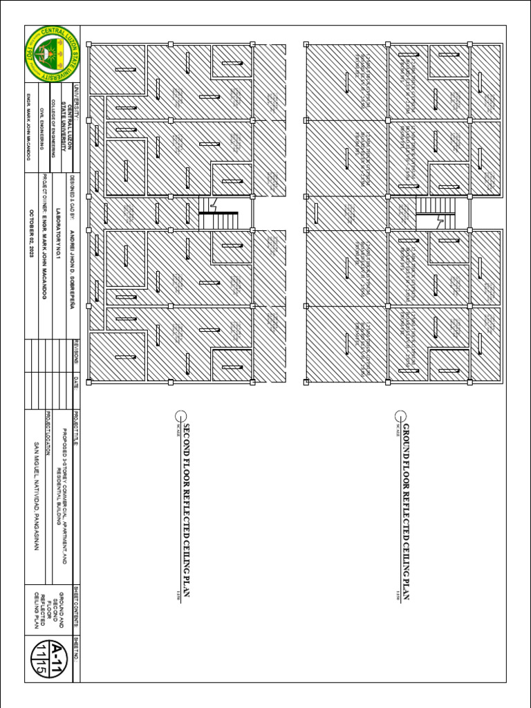 Ground and Second Floor Reflected Ceiling Plan | PDF | Drywall | Materials