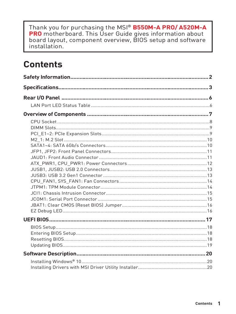 B550M APRO - A520M APRO100x150 | PDF