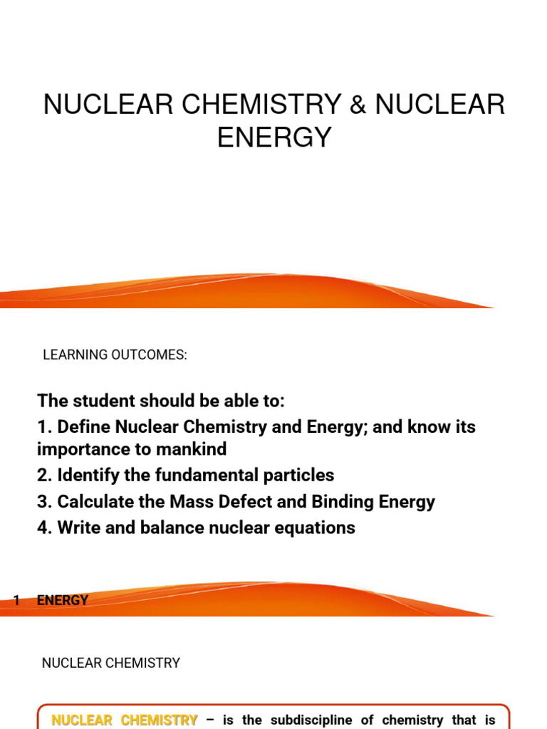 Nuclear Chemistry and Energy Basics | PDF | Atomic Nucleus | Neutron