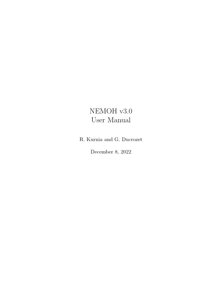 Nemoh Manual v3.0.1 | PDF | Mechanics Nemoh Manual v3.0.1 | PDF | Mechanics