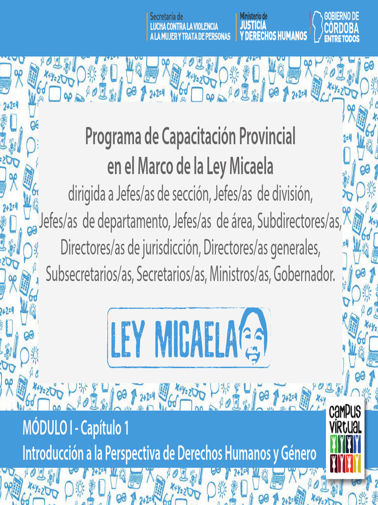Mod I - Cap 1 - Ley Micaela | PDF | Convención sobre la eliminación de todas las formas de ...