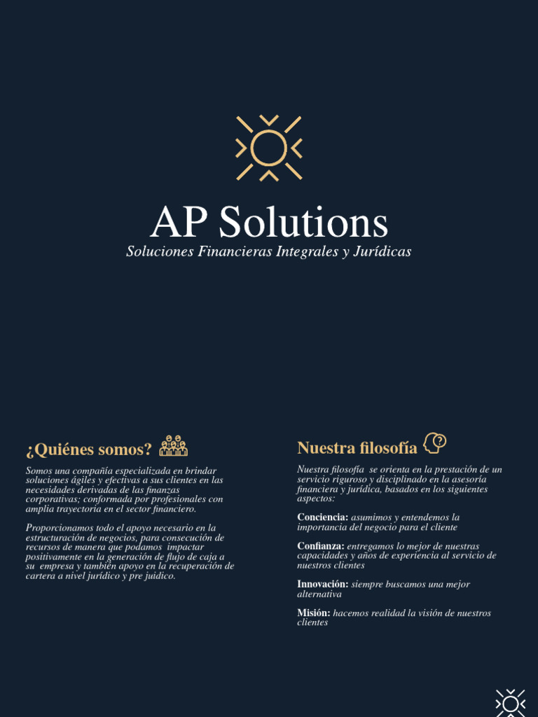 Brochure AP Solutions Horizontal | PDF | Factoring (Finanzas) | Bancos
