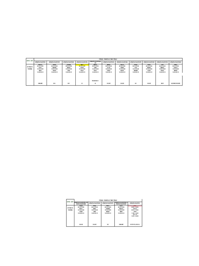 Date / Day | PDF