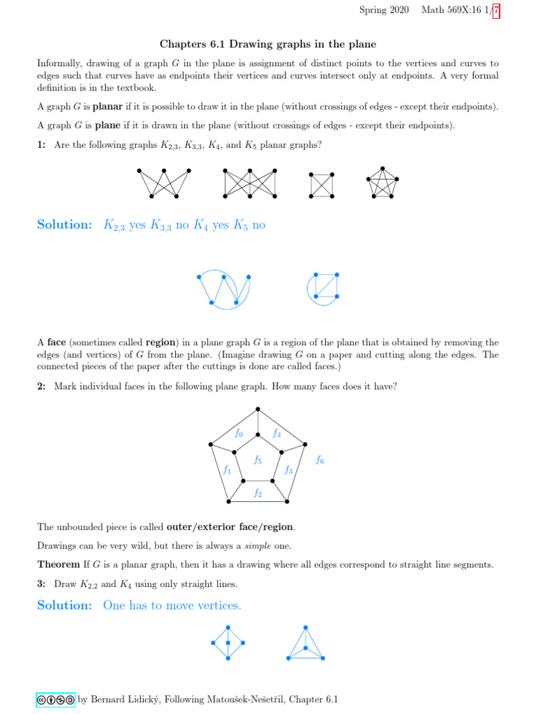 l16 - Graph Drawing | PDF | Graph Theory | Discrete Mathematics