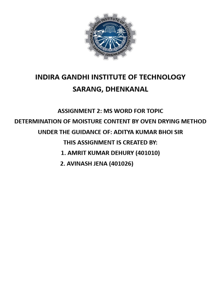 MS Word Gte Assignment 2 | PDF | Physical Sciences | Chemistry