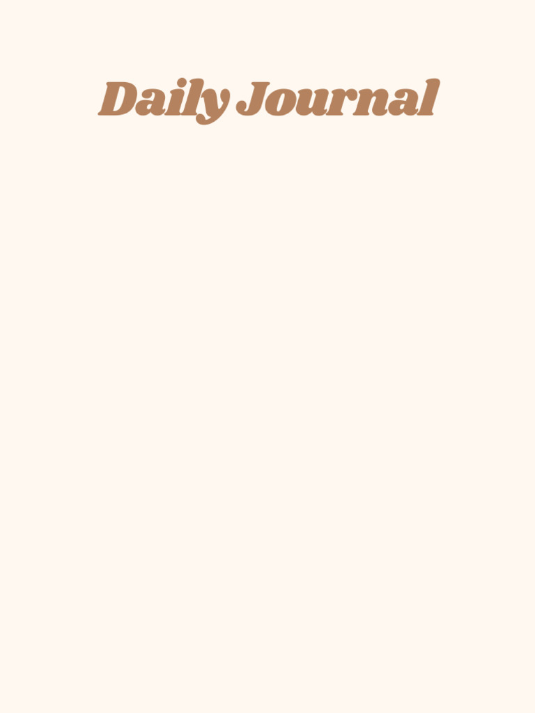 Daily Journal Cover | PDF