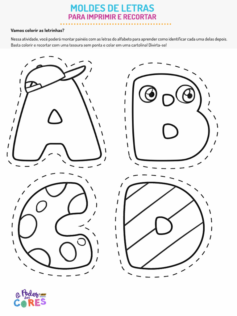 Letras Do Alfabeto Para Imprimir E Recortar Alfabeto 4 Tipos De Letras