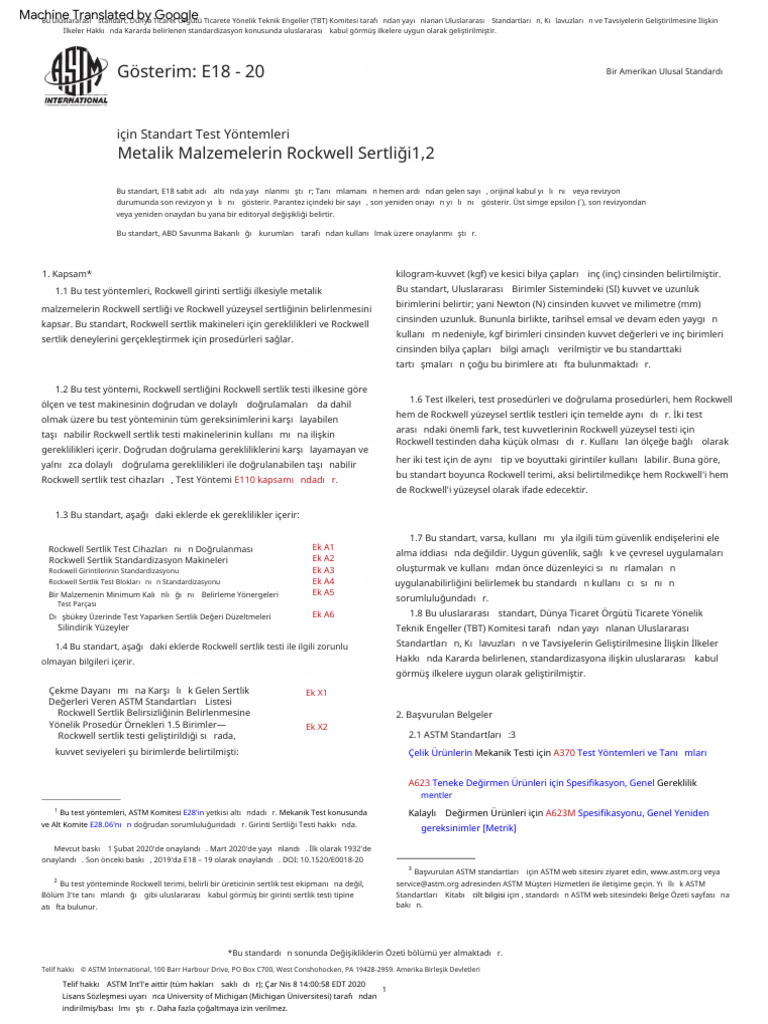 Astm e 18 2020 | PDF
