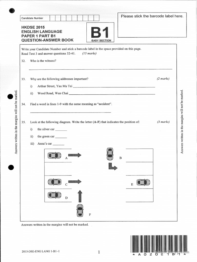 2015 Dse Eng Lang 1 B1 | PDF