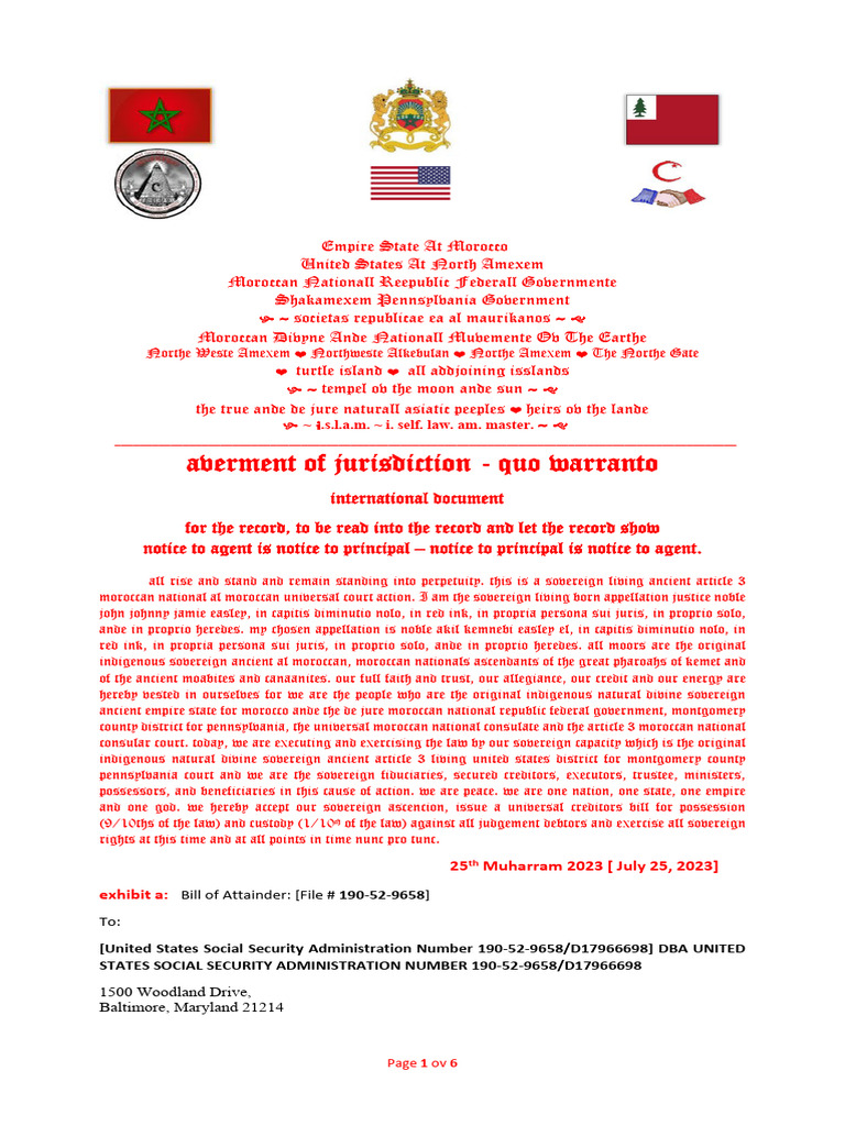 Averment of Jurisdiction - Quo Warranto | PDF | Treaty | Jurisdiction