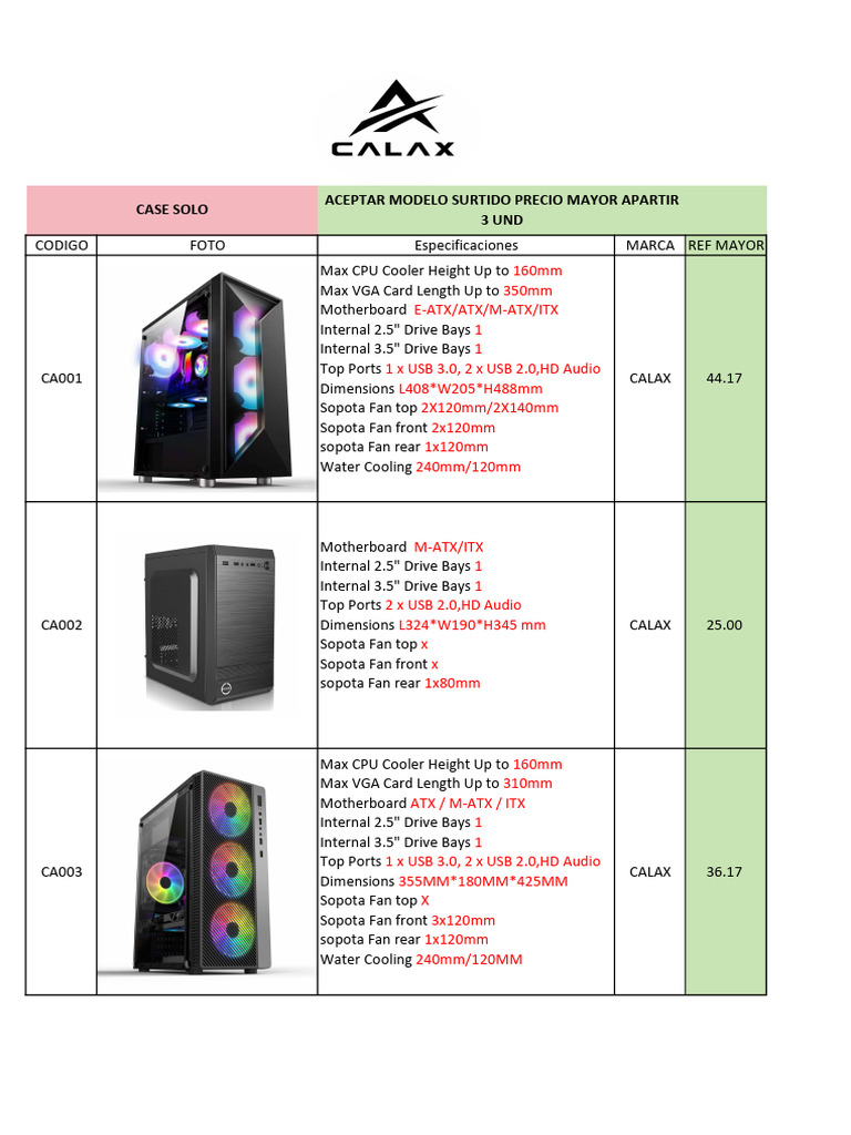 Lista de Case Diciembre 2023 | PDF | Personal Computers | Computer ...