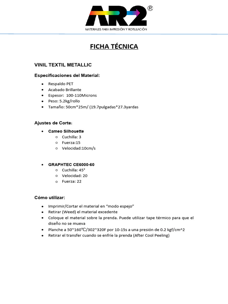 Guía Completa de Viniles Textiles | PDF | Ciencias fisicas | Sector ...