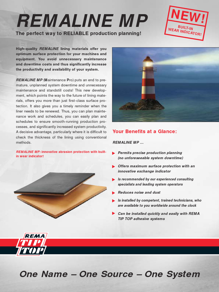 REMALINE MP: Innovative Lining Solutions | PDF | Wear | Chemistry