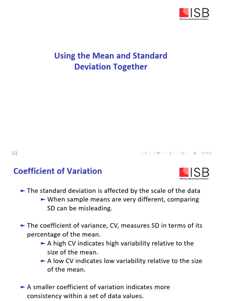 SB K49 Lecture3.2 | PDF | Coefficient Of Variation | Standard Deviation