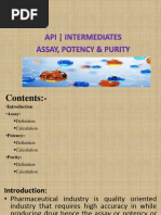 Potency or Assay Calculation of API | PDF | Science & Mathematics